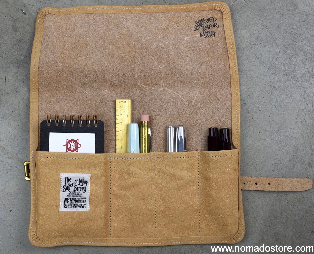The Superior Labor leather pen roll (4 colours) - NOMADO Store